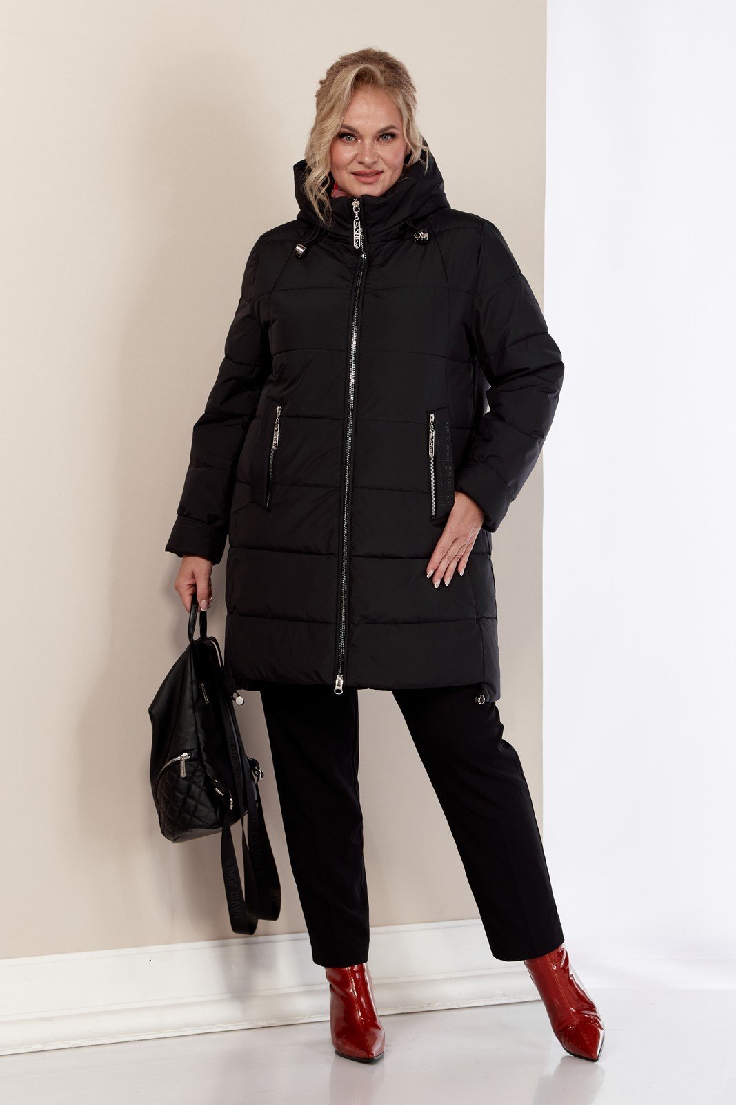 Куртка 2161 черный Shetti купить в интернет магазине Велесмода